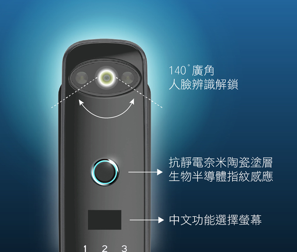 安固智能 A003M-3D 人臉辨識全自動鎖